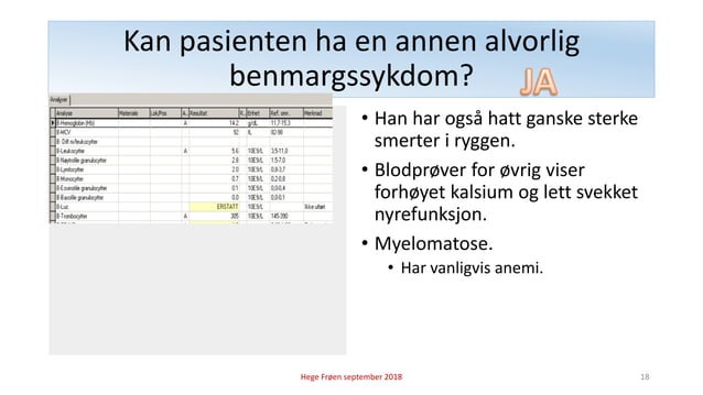 Hematologi - Hege Frøen | PPT