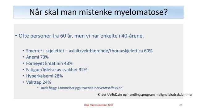 Hematologi - Hege Frøen | PPT
