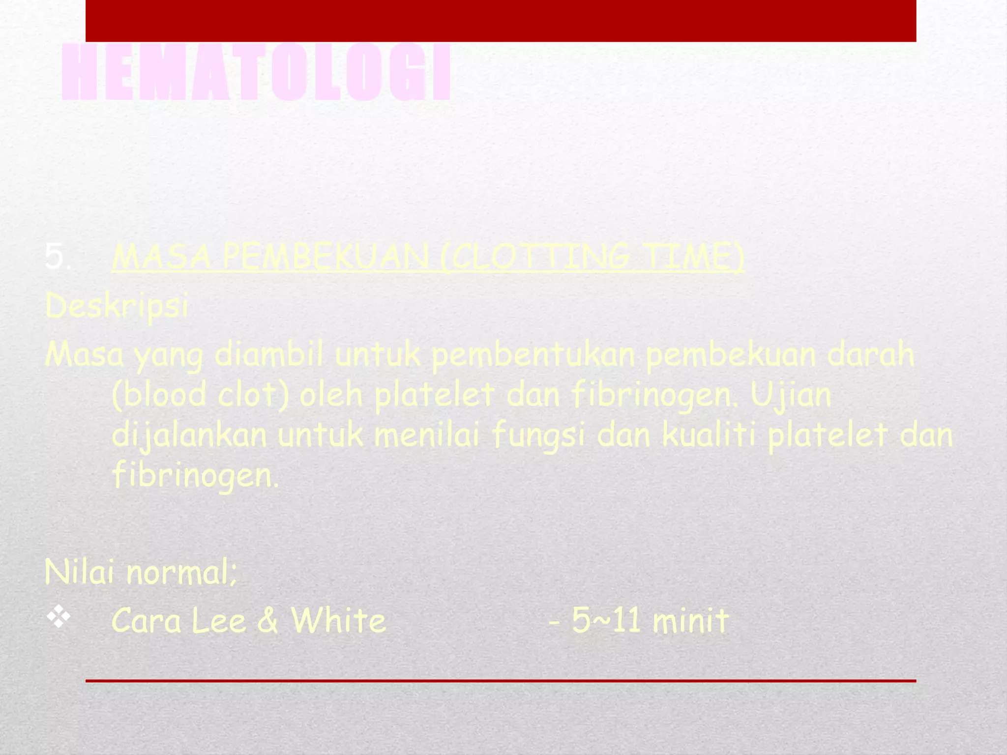 HEMATOLOGI - HEMAGLOBIN | PPT