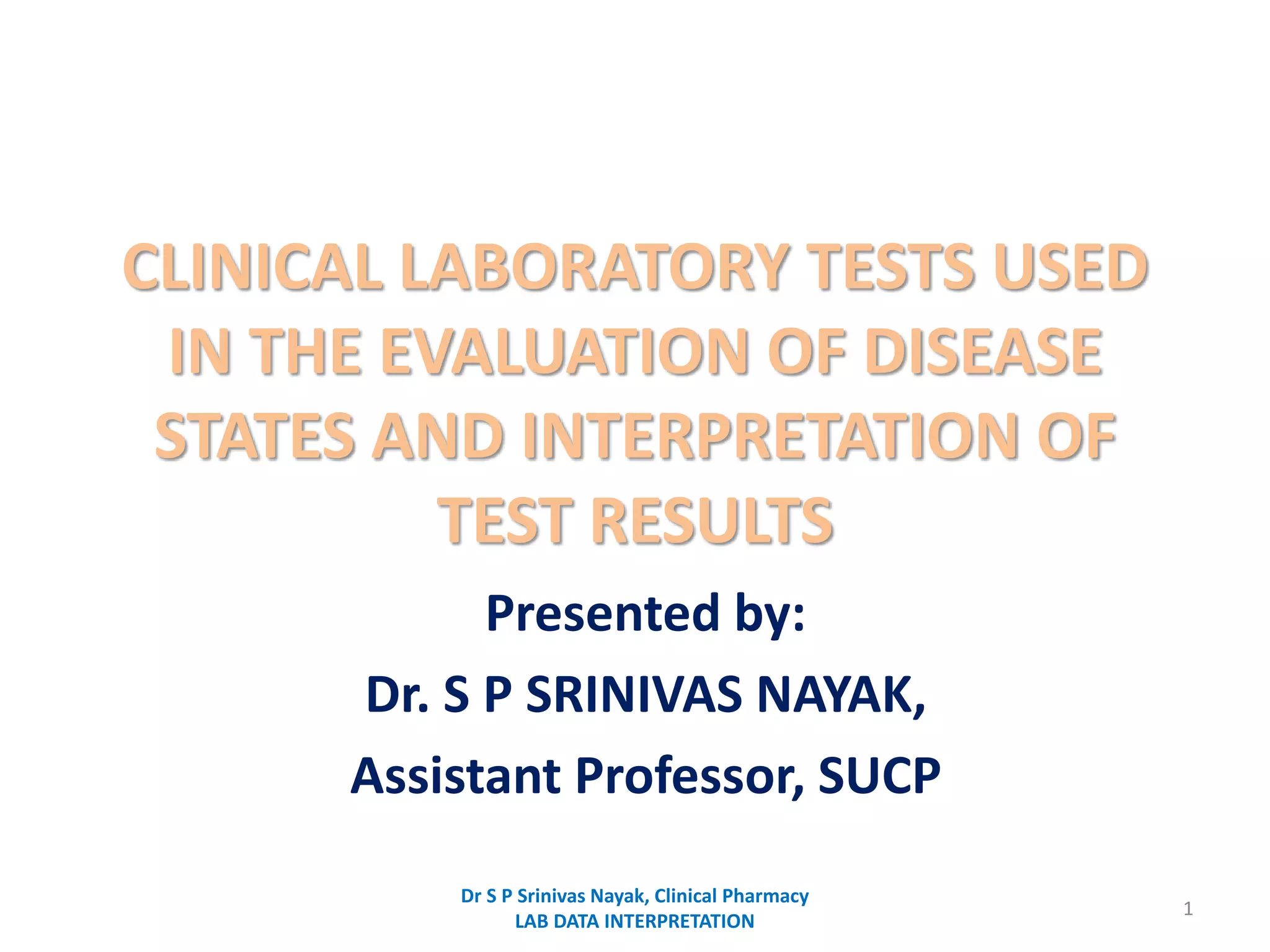 Hematological laboratory tests | PPTX