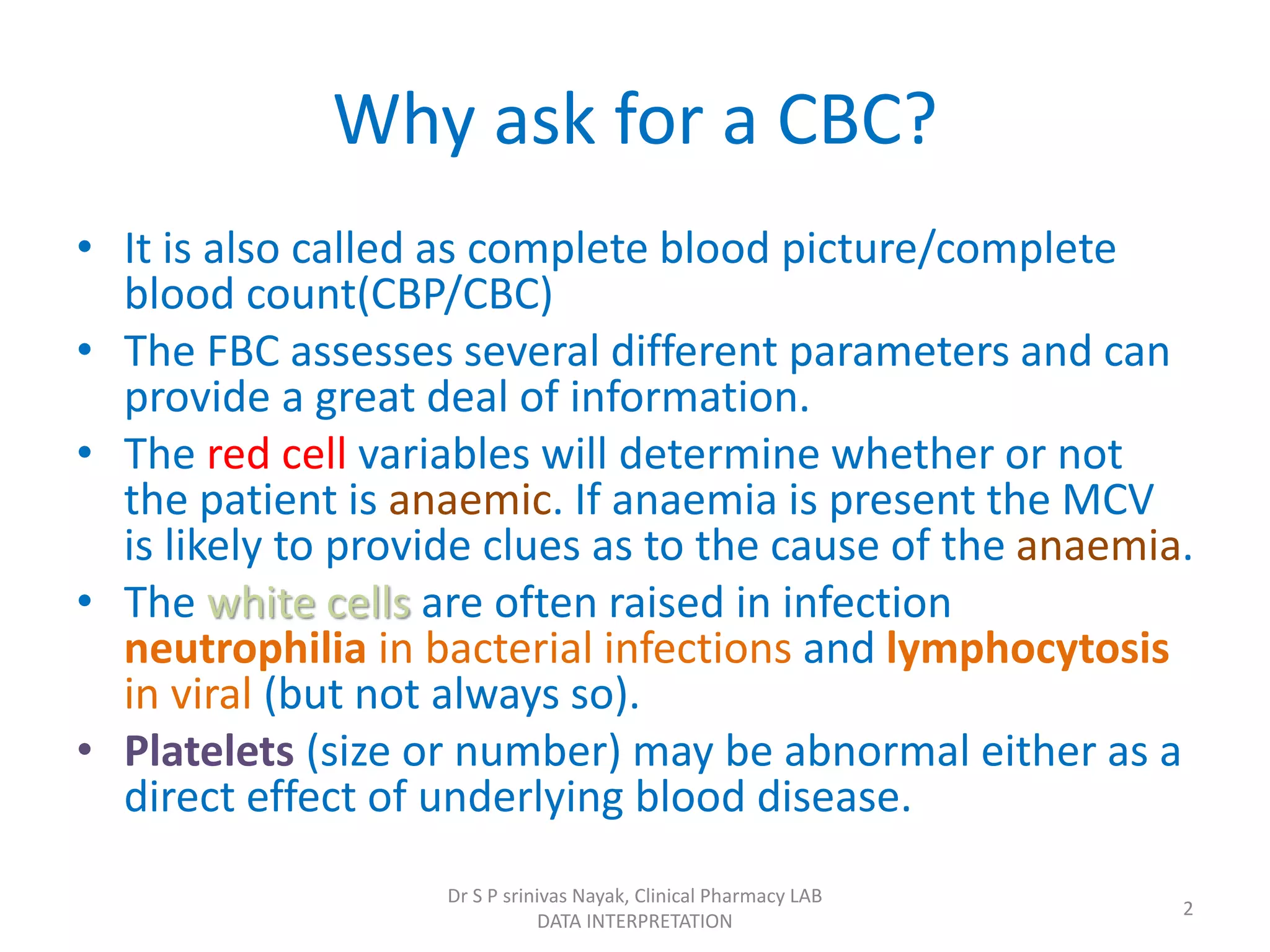 Hematological laboratory tests | PPTX