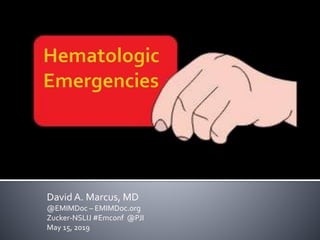 Immunotherapy and Heme/Onc Emergencies for Emergency Medicine | PPT