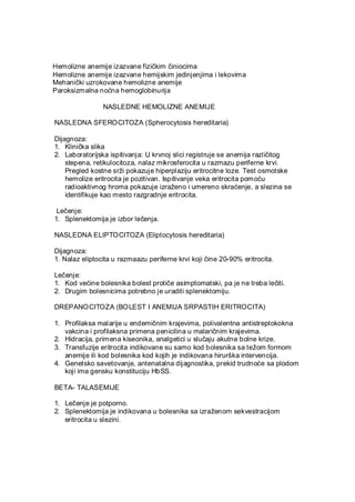 Hematologija(anemije) | PDF