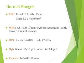 hematology.ppt | Blood Disorders | Diseases and Conditions