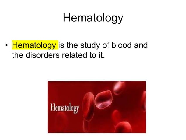 Hematology - ch 39.ppt
