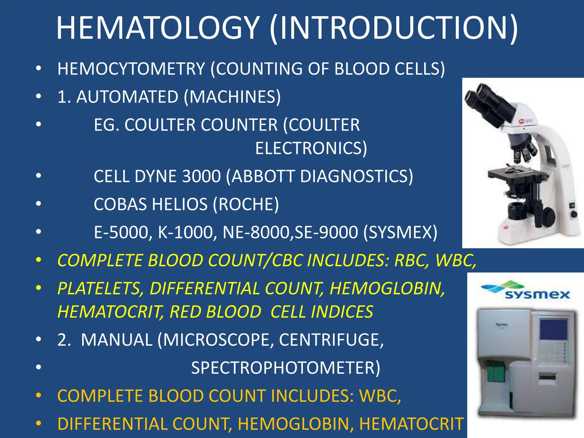 INTRODUCTION TO CLINICAL HEMATOLOGY powerpoint | PPTX