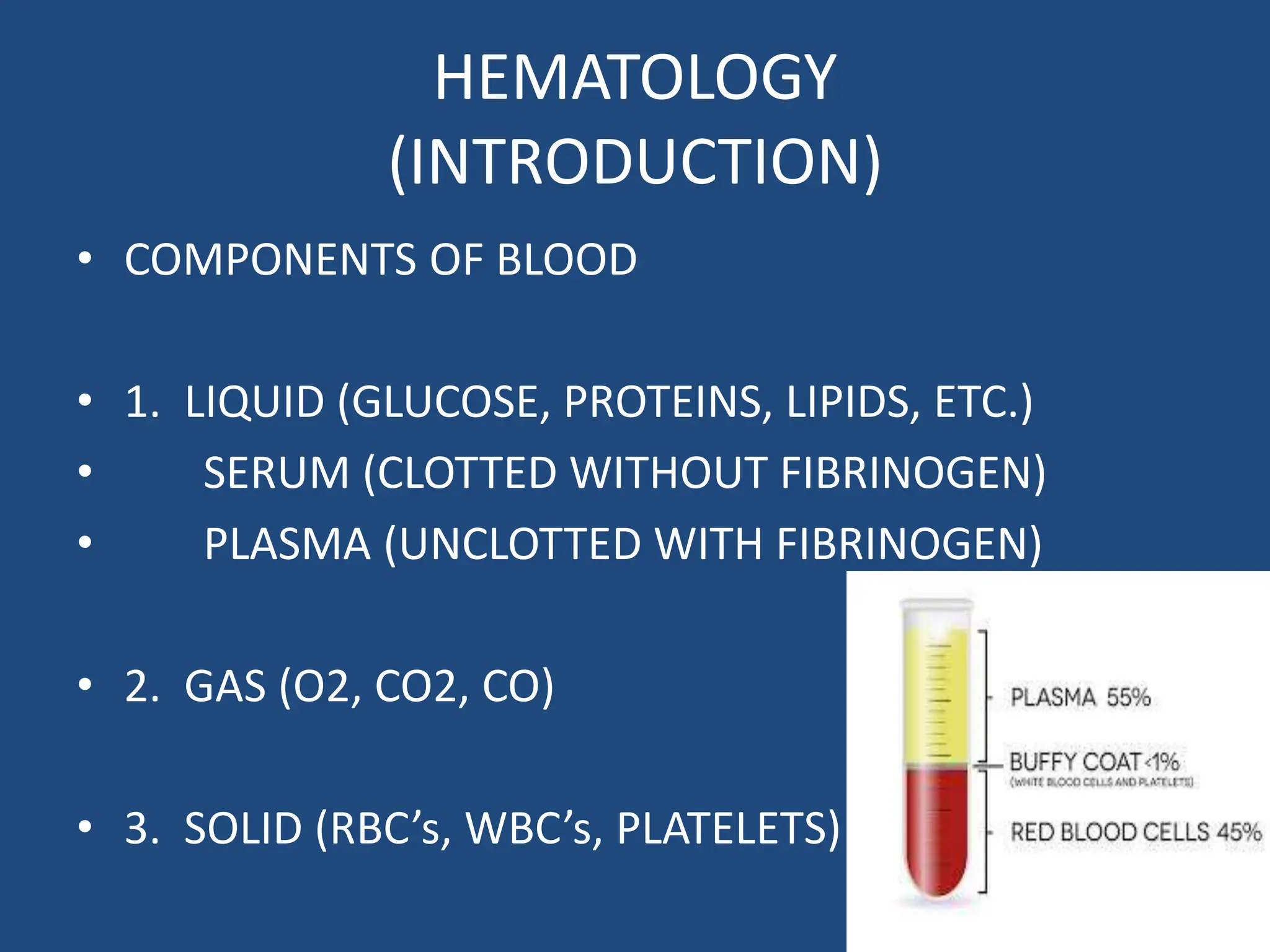 INTRODUCTION TO CLINICAL HEMATOLOGY powerpoint | PPTX