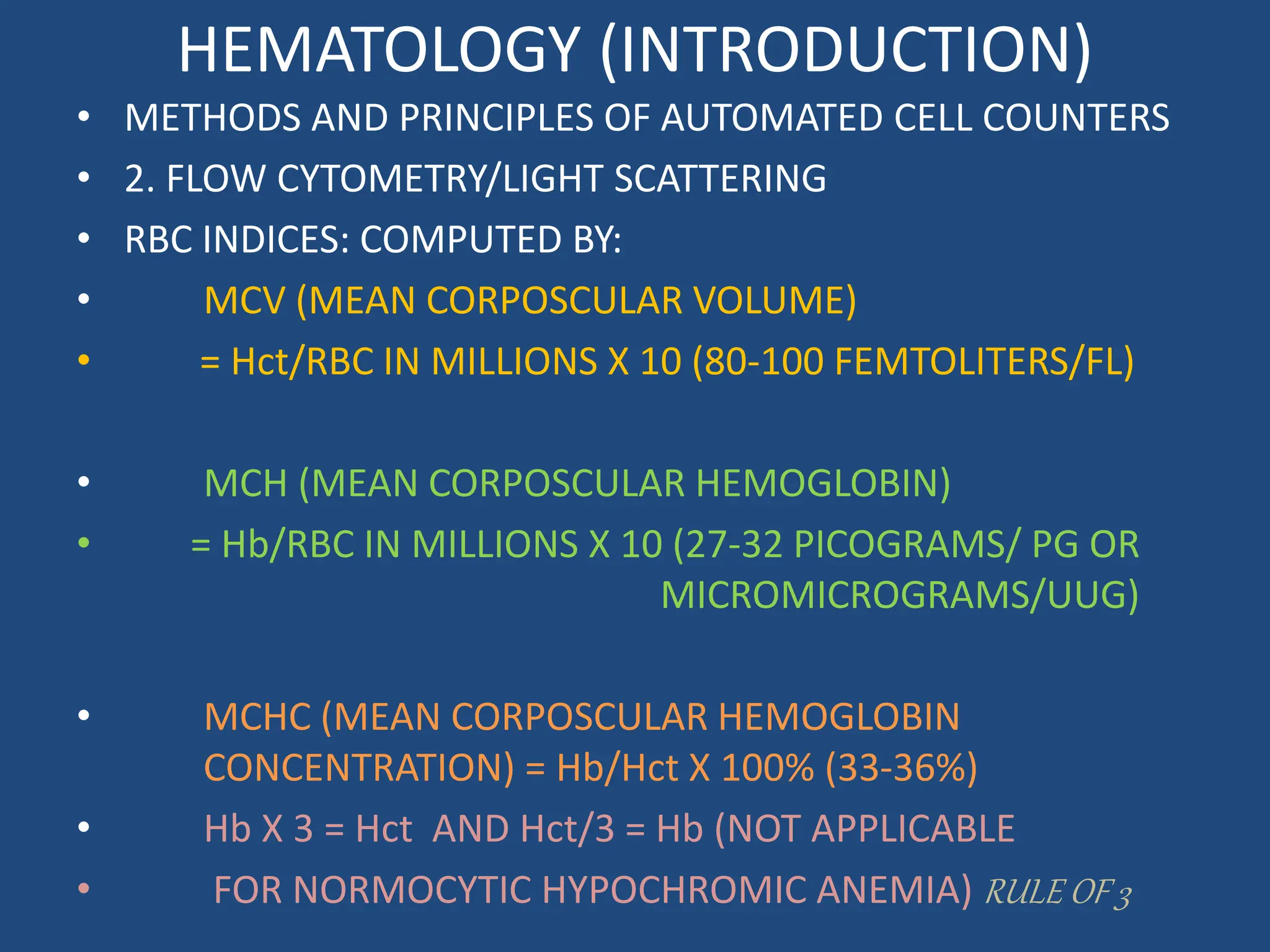 INTRODUCTION TO CLINICAL HEMATOLOGY powerpoint | PPTX