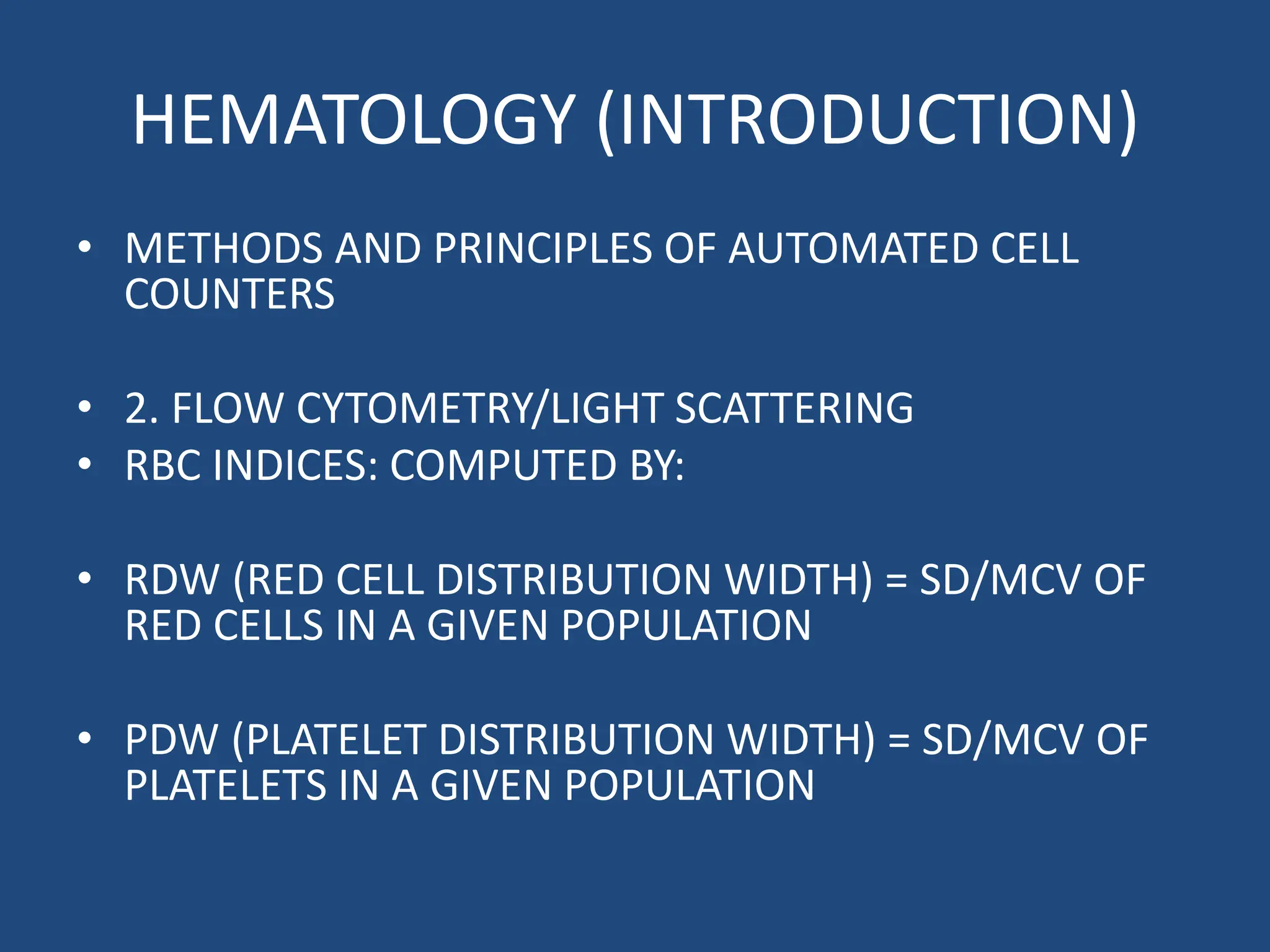 INTRODUCTION TO CLINICAL HEMATOLOGY powerpoint | PPTX