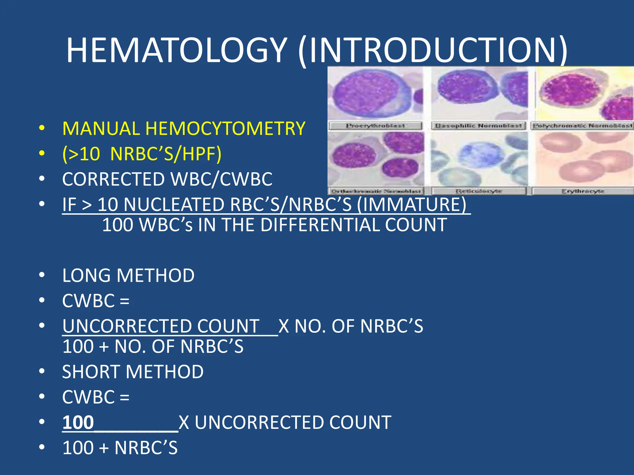 INTRODUCTION TO CLINICAL HEMATOLOGY powerpoint | PPTX