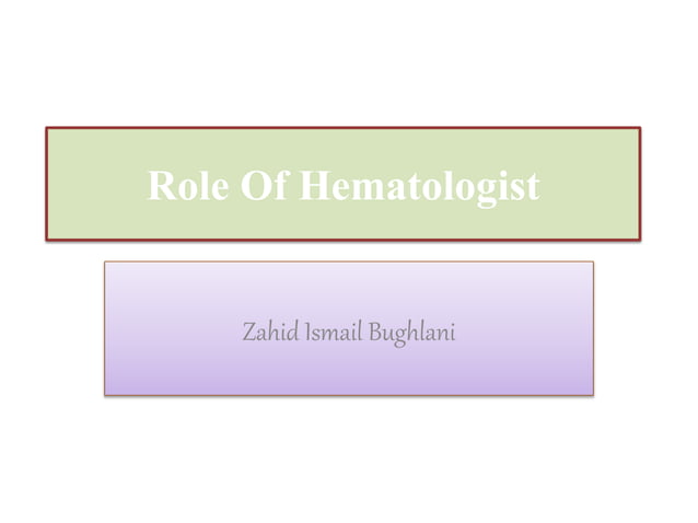 INTRODUCTION TO Hematology AND BLOOD 2.pptx | Blood Disorders ...