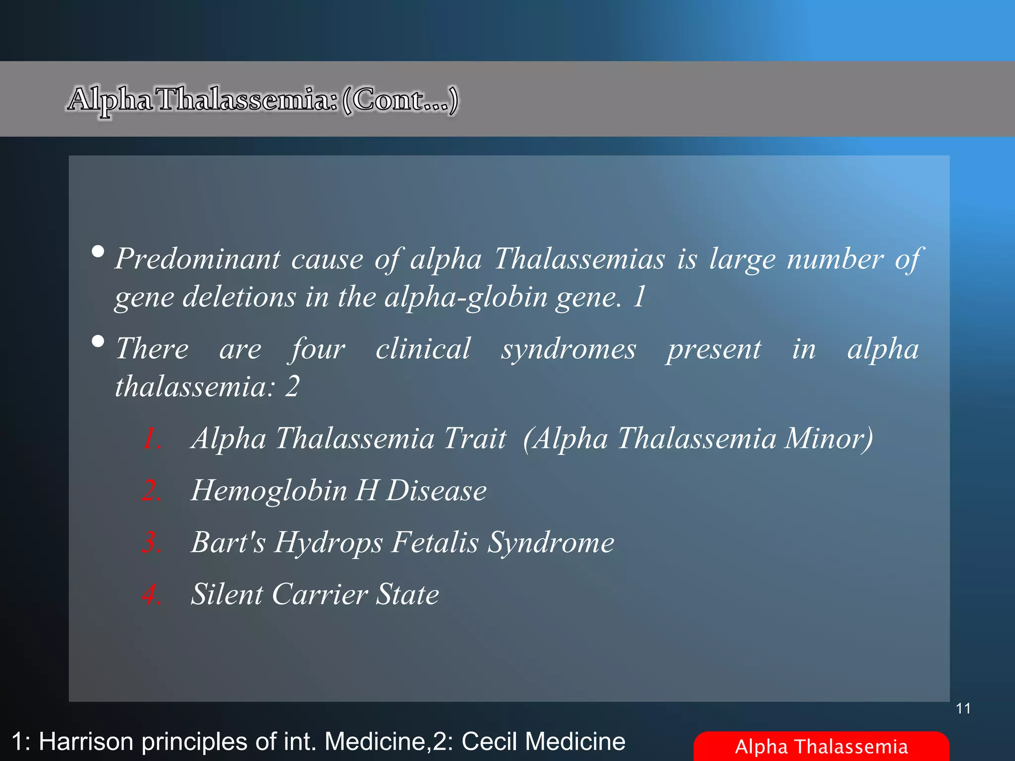 (Hematology) alpha and beta thalassemias in english by dr. kalimullah ...