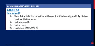 Hematology analyzer channels-modes- handling errors | PDF