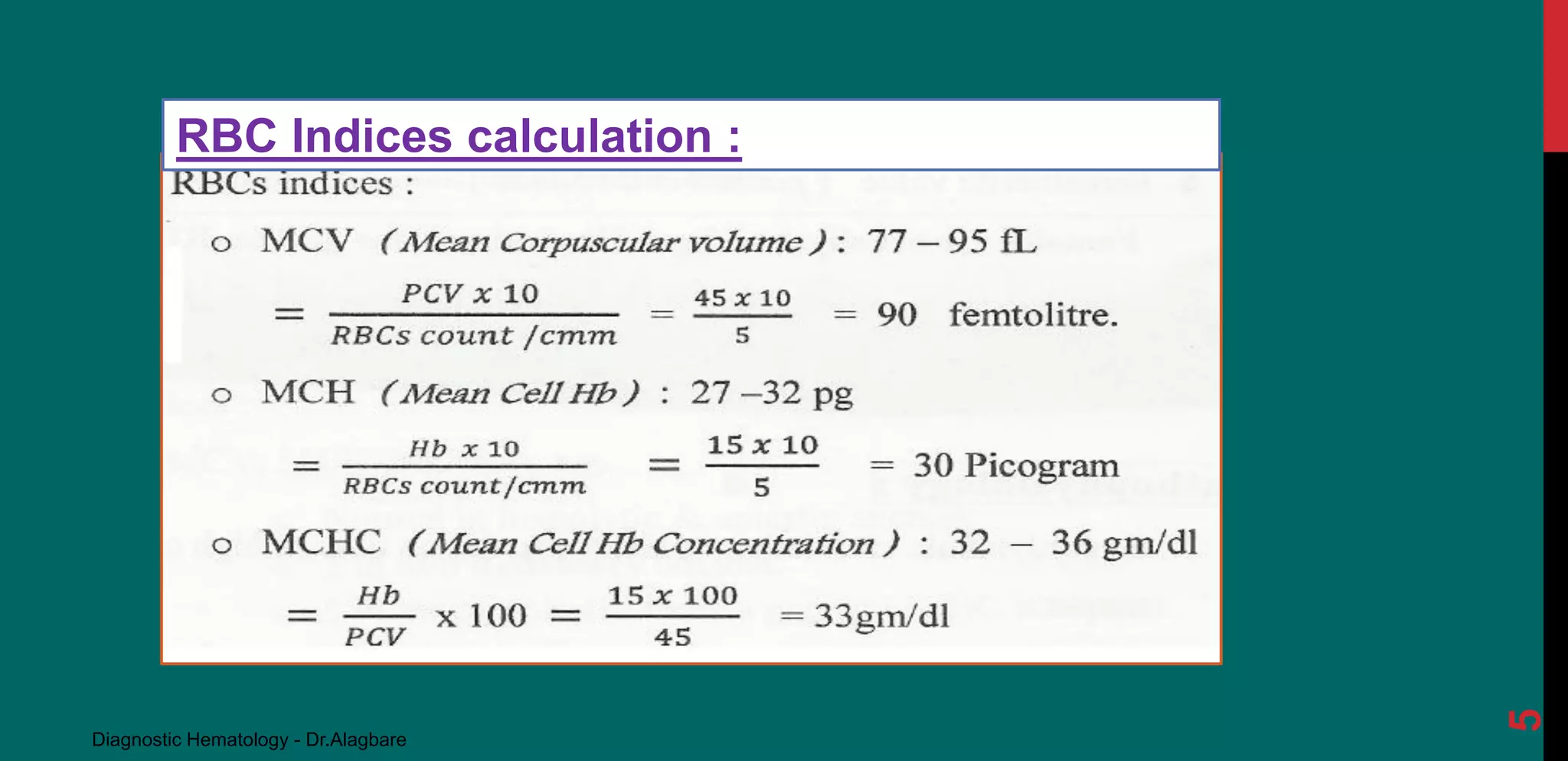 Hematology analyzer RBC-indices importance | PPT