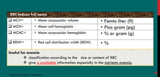 Hematology analyzer RBC-indices importance | PPT