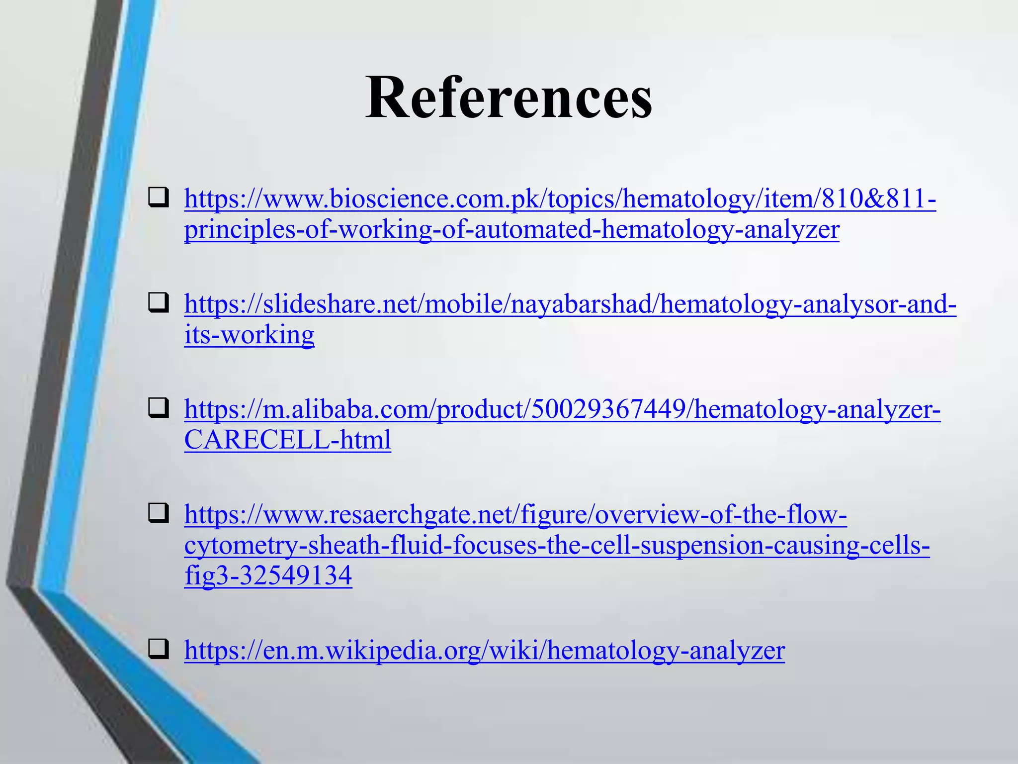 Hematology auto analyzer | PPTX
