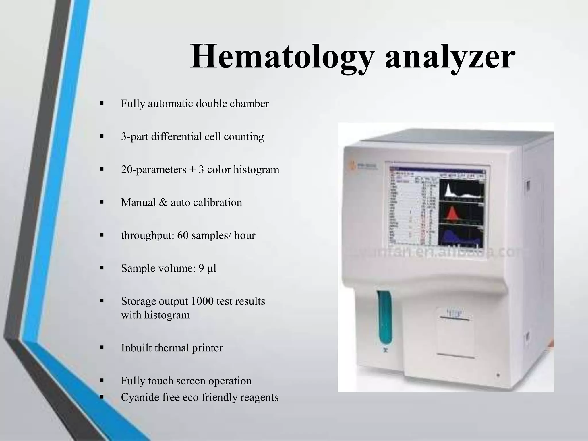 Hematology auto analyzer | PPTX
