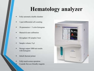 Hematology auto analyzer | PPTX
