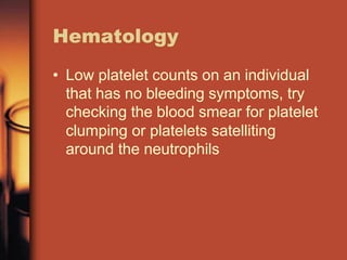 Hematology Chemistry Coagulation | PPT