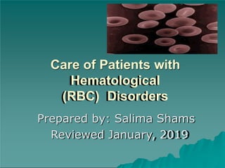 hematology disorder, for nursing students | PPTX