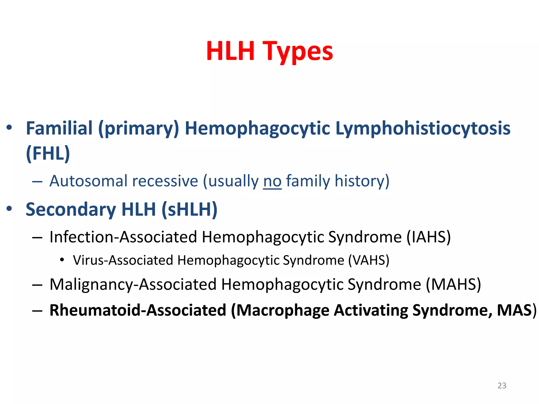 Hemophagocytic lymphohistocytosis Awareness HLH | PPTX