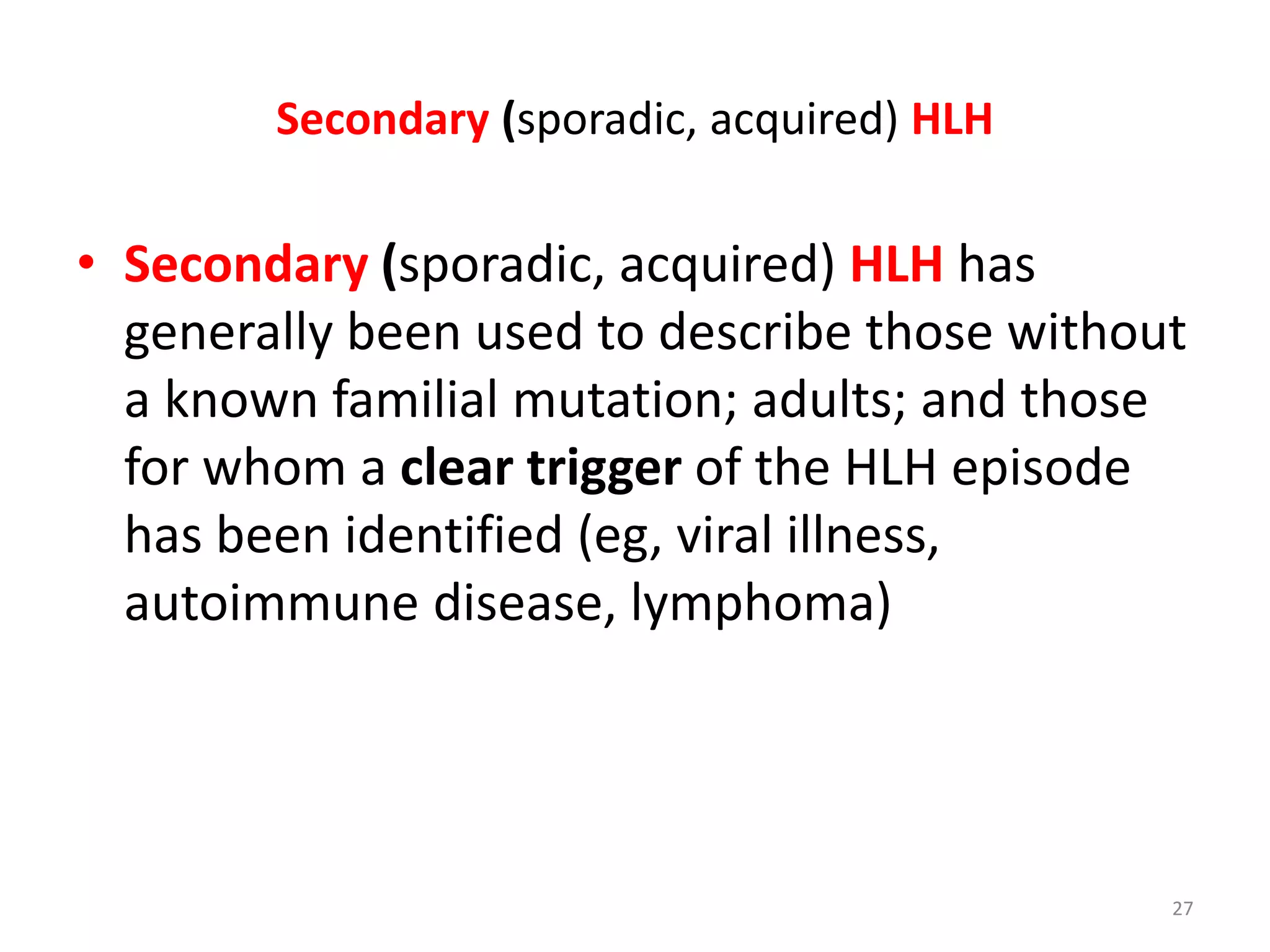 Hemophagocytic lymphohistocytosis Awareness HLH | PPTX