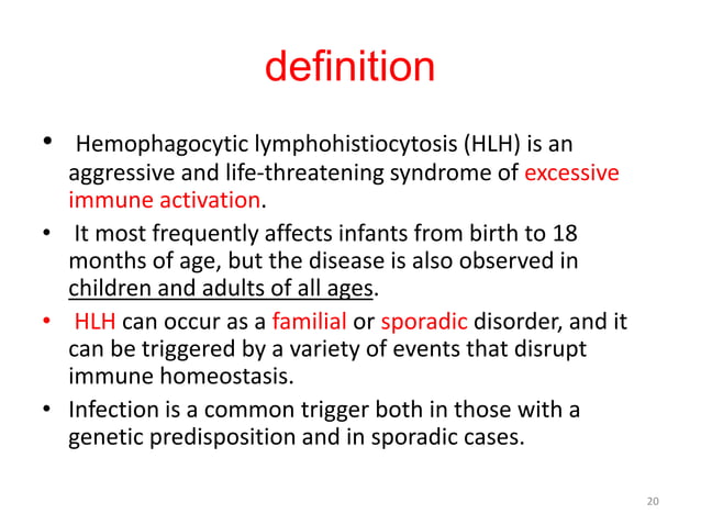 Hemophagocytic lymphohistocytosis Awareness HLH | PPTX