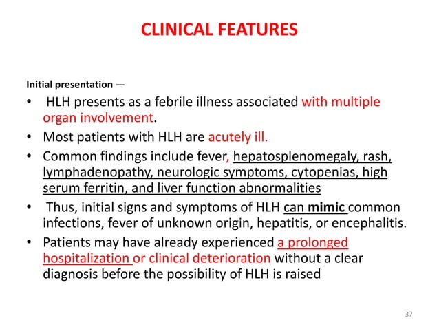 Hemophagocytic lymphohistocytosis Awareness HLH | PPTX