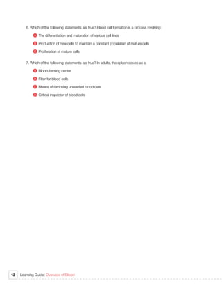Hematology learning guide 1 | PDF