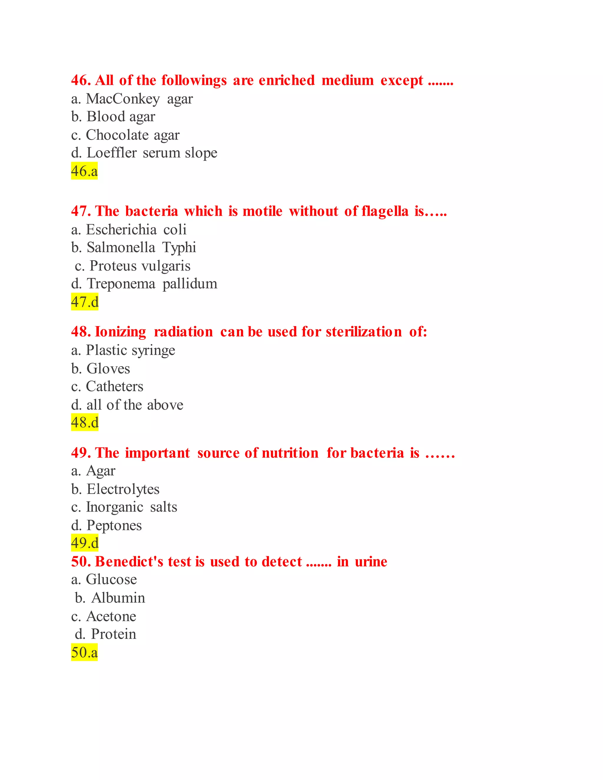Medical lab. MCQs | DOCX