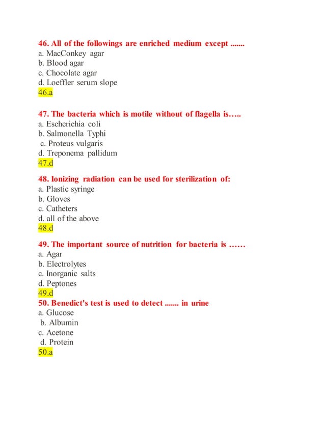Medical lab. MCQs | DOCX