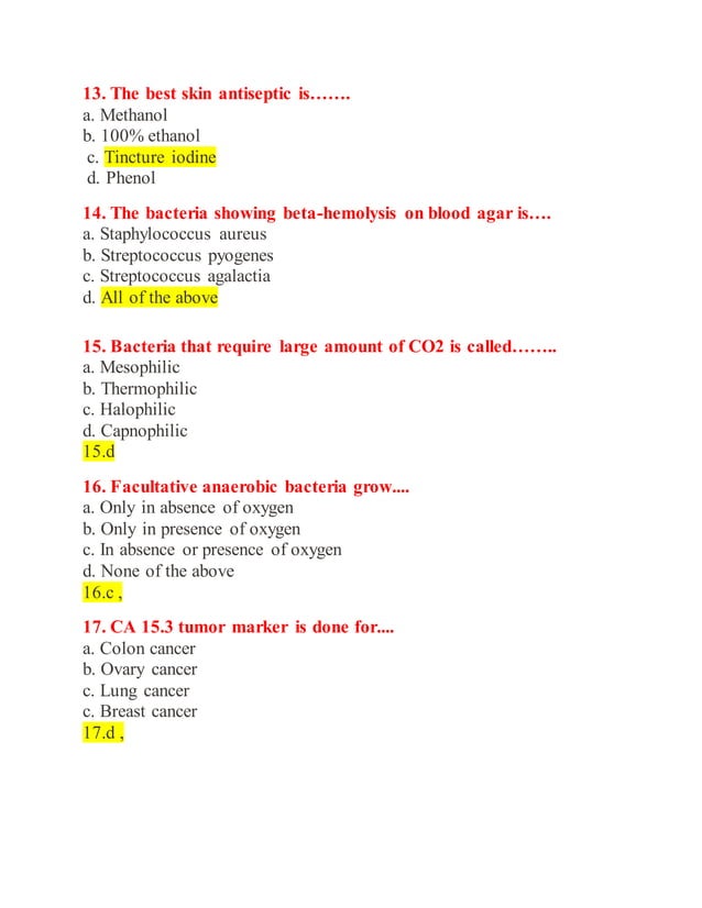 Medical lab. MCQs | DOCX