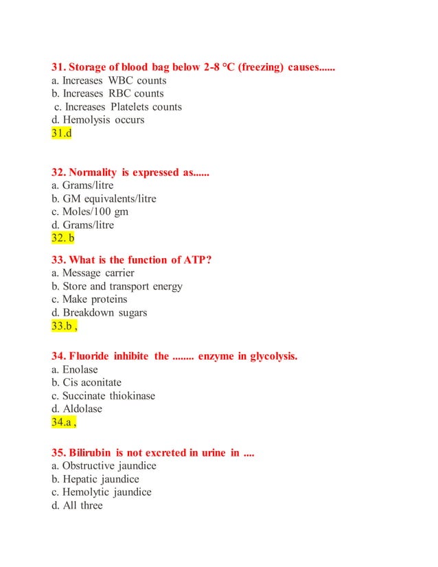 Medical lab. MCQs | DOCX