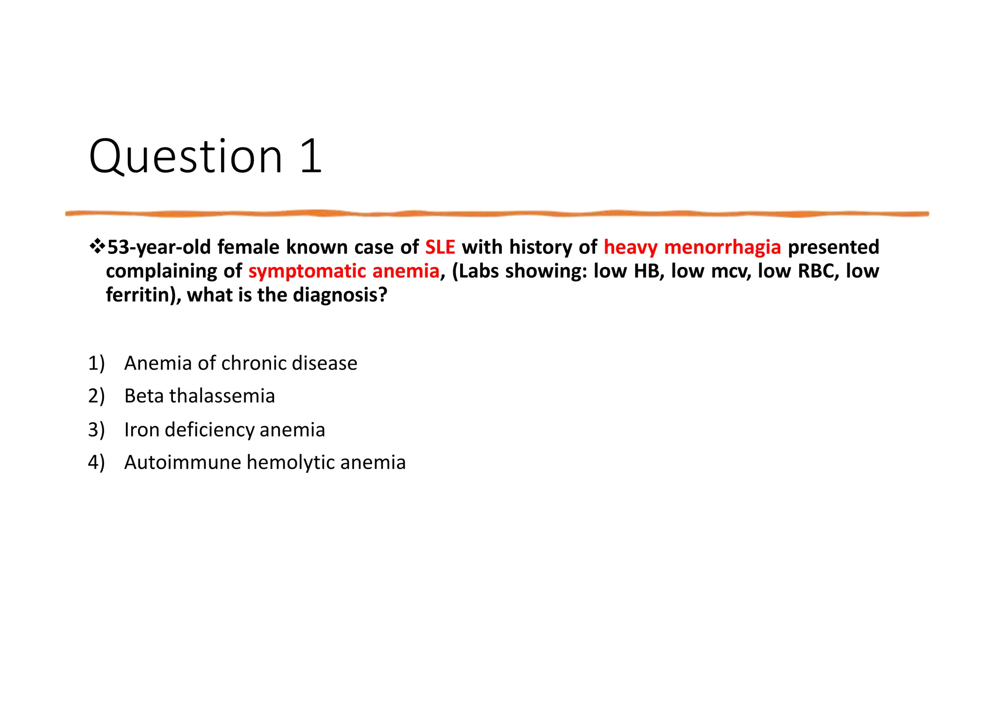 Hematology MCQ's for exams | PPTX