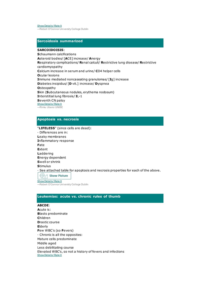 Hematology mnemonics | PDF | Blood Disorders | Diseases and Conditions