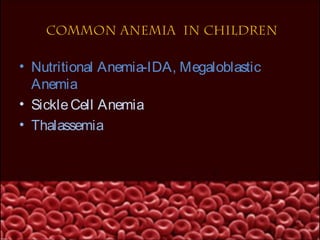 Hematology PPT- anemia, thalasemia, sickle cell anemia | PPT