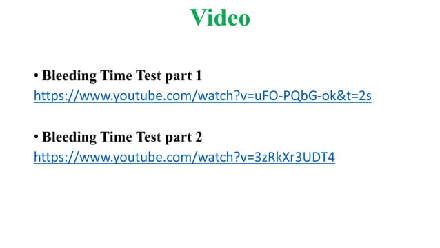 Hematology (bleeding and coagulation times) | PPT