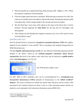 Hematology & Blood Transfusion lab. rotation report summary | PDF