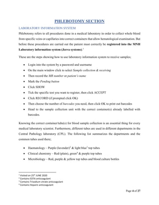 Hematology & Blood Transfusion lab. rotation report summary | PDF