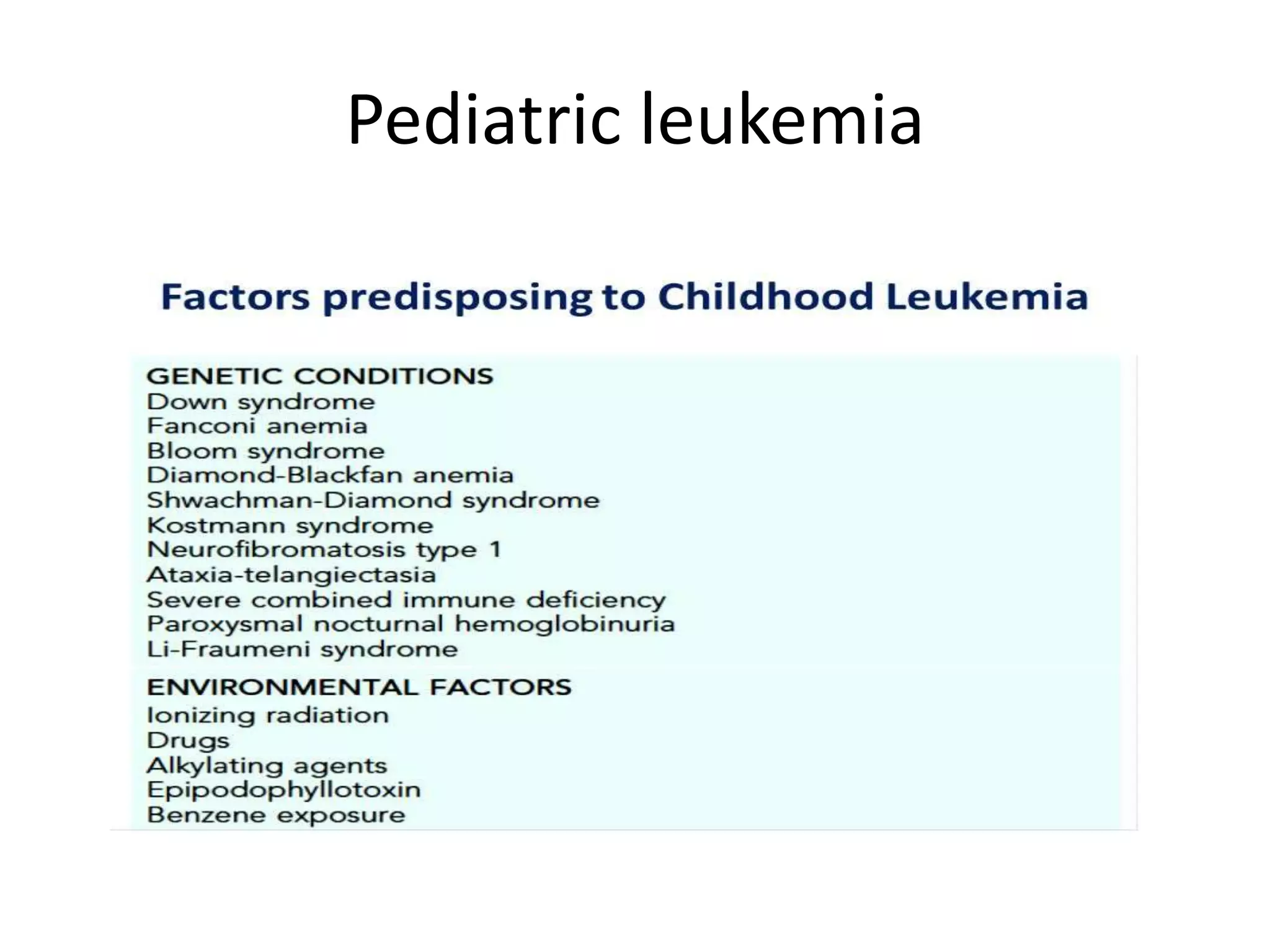 Hematology slide/ Pediatric leukemia | PPTX