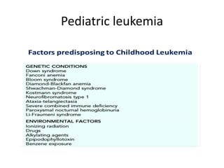 Hematology slide/ Pediatric leukemia | PPTX
