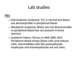 Hematology slide/ Pediatric leukemia | PPTX