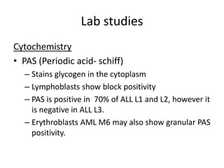 Hematology slide/ Pediatric leukemia | PPTX