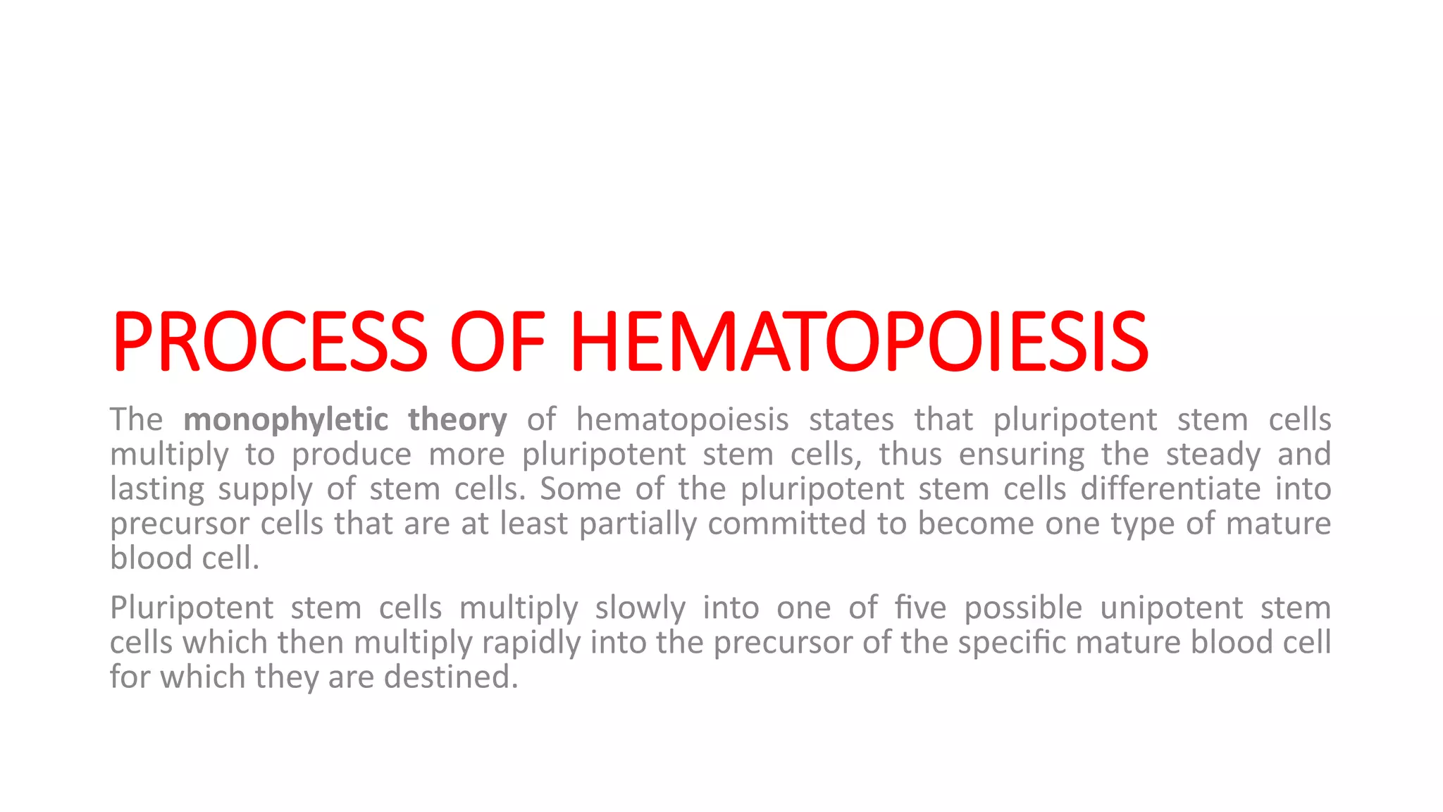Hematopoiesis: Formation of Blood Cells - An Overview | PPTX