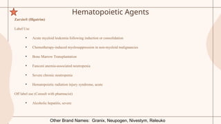Hematopoetic agents Hematopoetics agents | PPTX