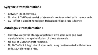 Hematopoietic stem cell transpalantation (Harrison based).pptx