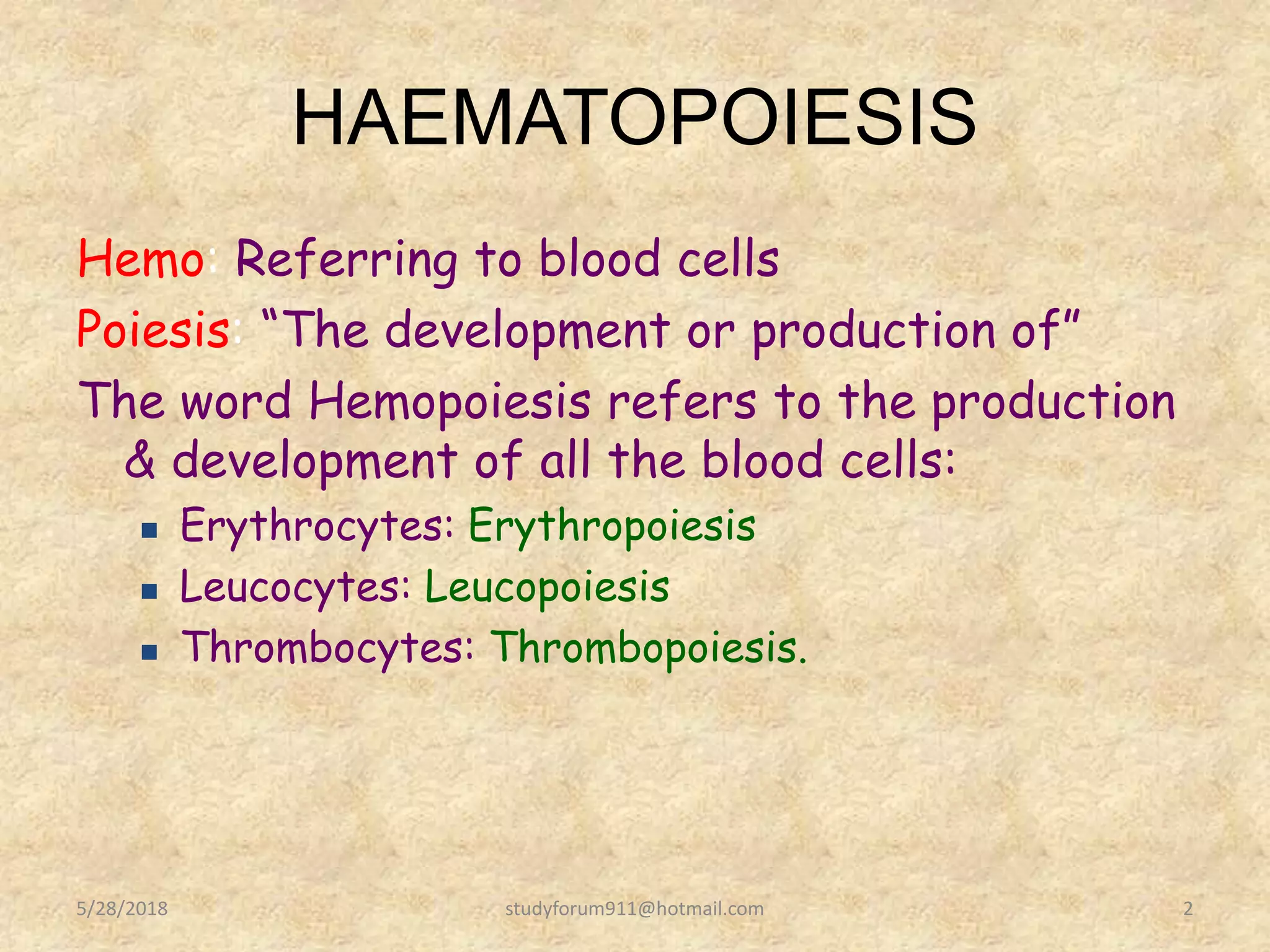 Hematopoisis | PPTX