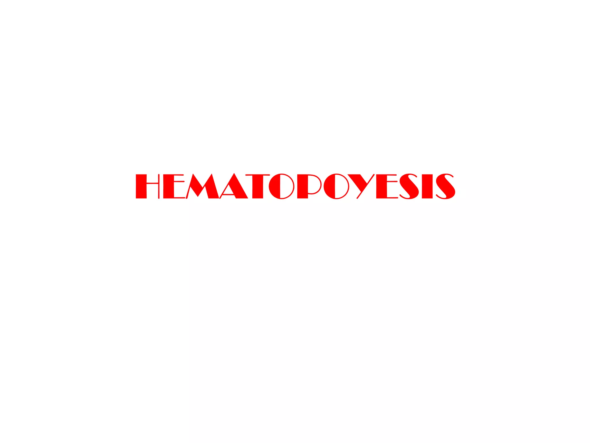 Hematopoyesis Pptx