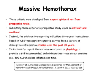 Hematothorakss.pptx | Death, Injury, or Military Conflict | Sensitive Topics