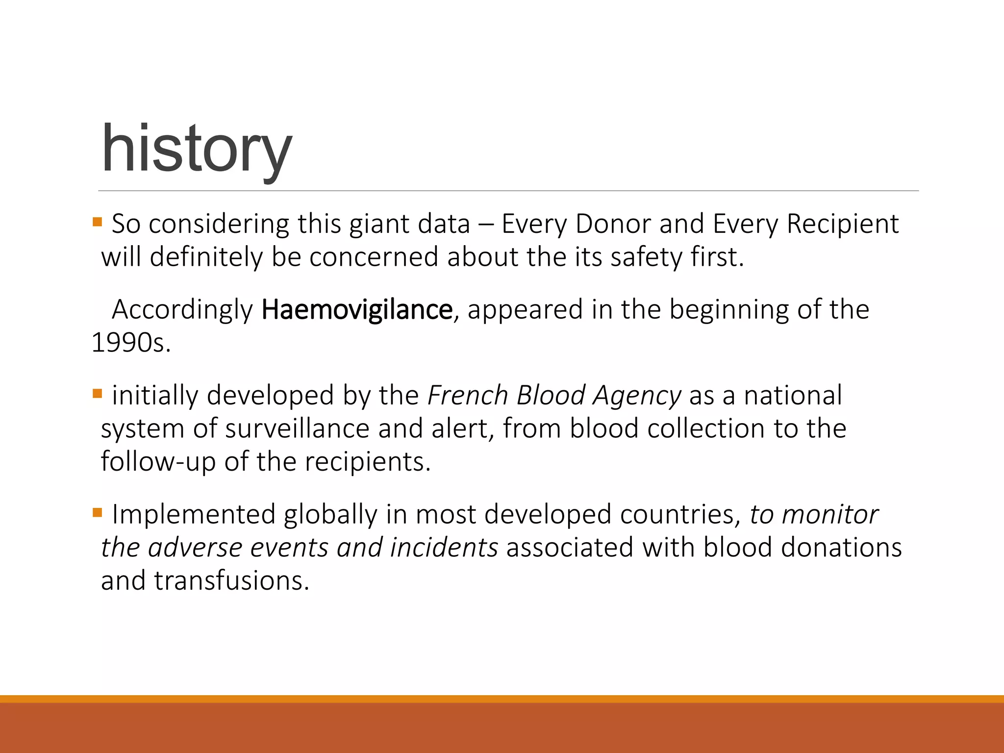 Hematovigilance / Haemovigilance Pranav | PPTX